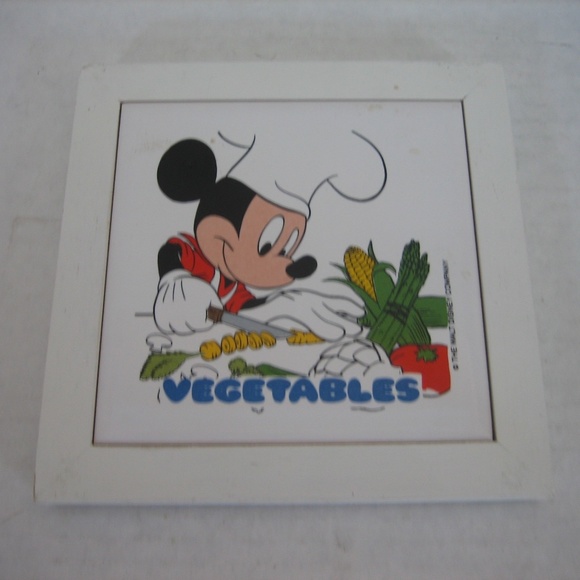Disney | Kitchen | Disney Mickey Mouse White Wood Tile Trivetwall ...